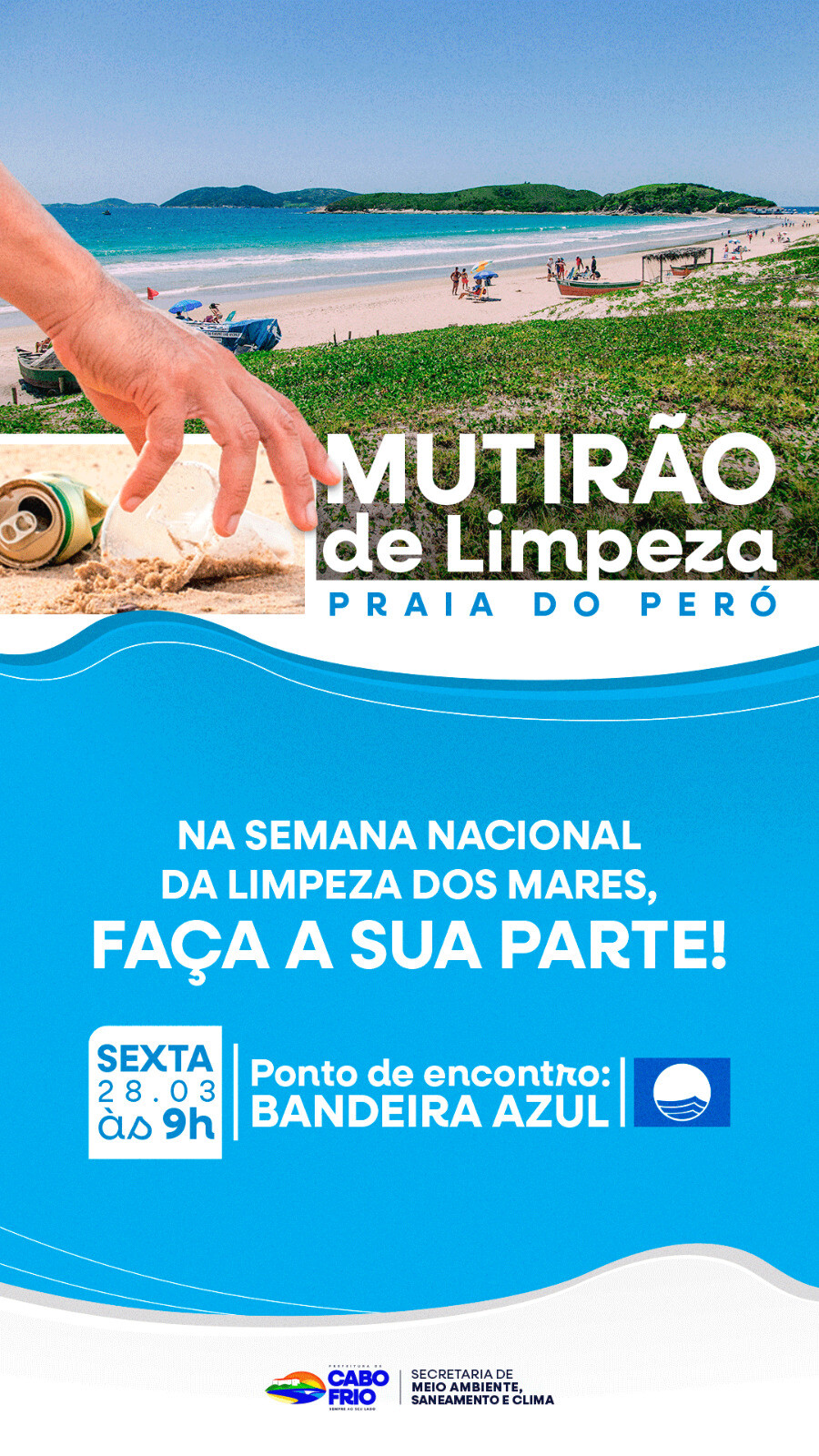 Mutirão de limpeza na Praia do Peró marca a Semana Nacional de Limpeza ...